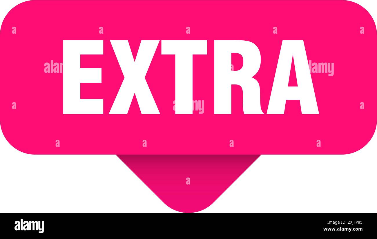 extra sticker. extra sign on transparent background. rectangular button ...