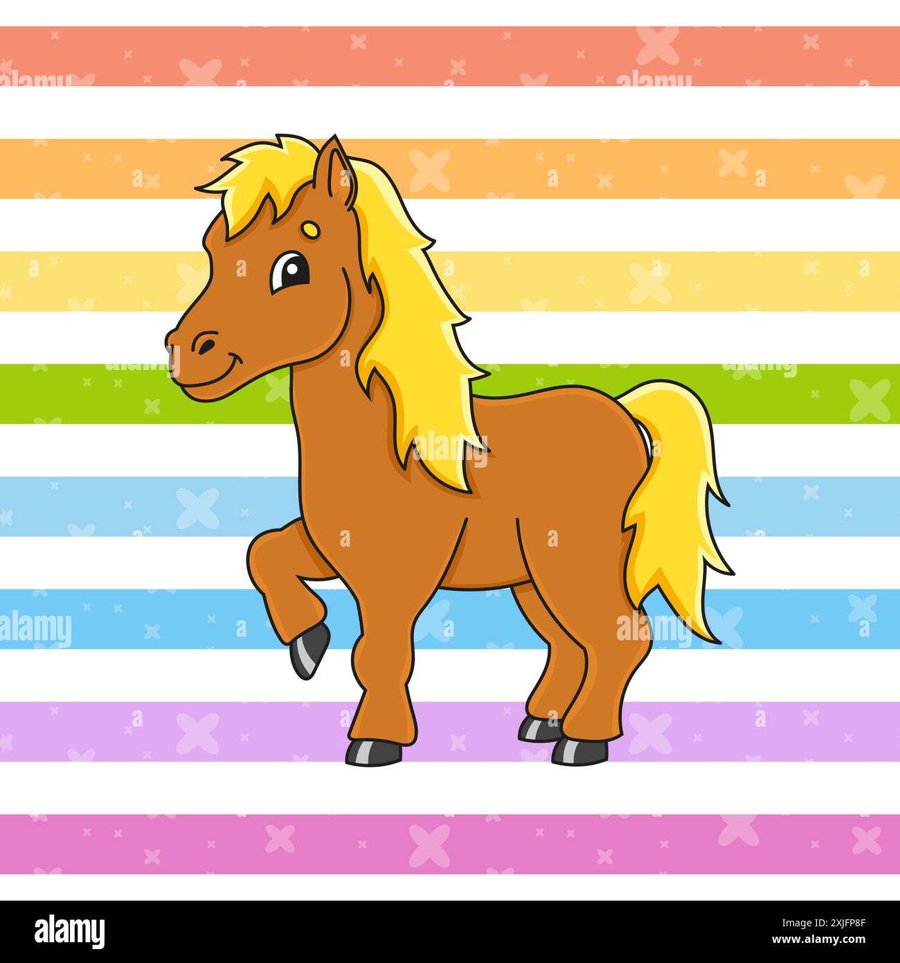 Colorful vector illustration. cartoon character. Isolated on abstract ...