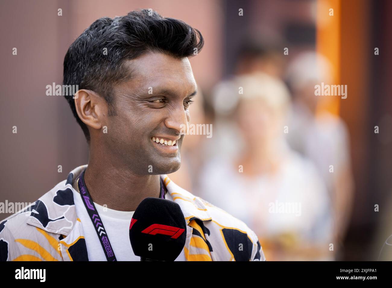 BUDAPEST - F1TV presenter Lawrence Barretto at the Hungaroring Circuit ...