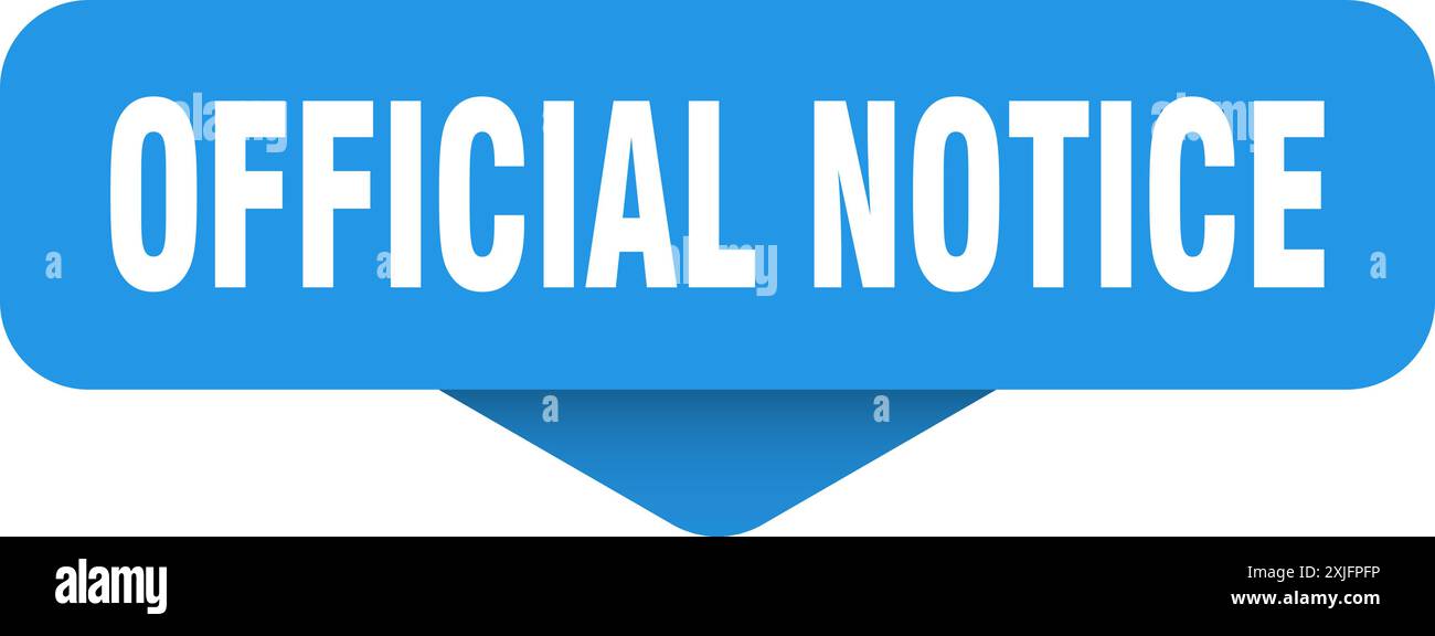 official notice sticker. official notice sign on transparent background ...