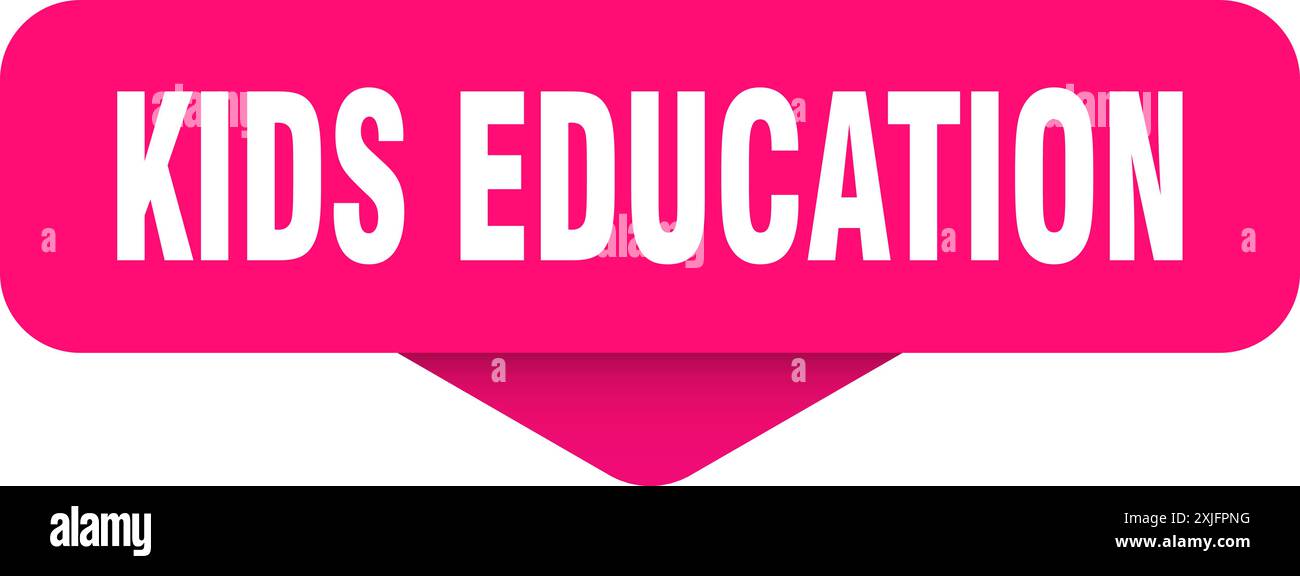 kids education sticker. kids education sign on transparent background ...