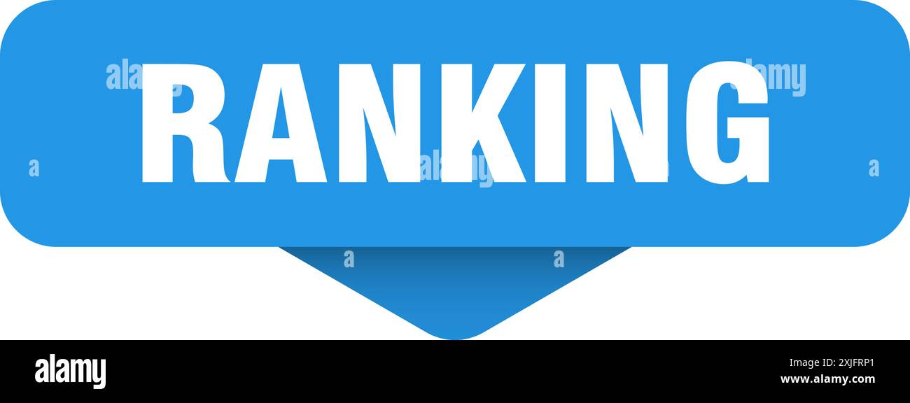 ranking sticker. ranking sign on transparent background. rectangular ...