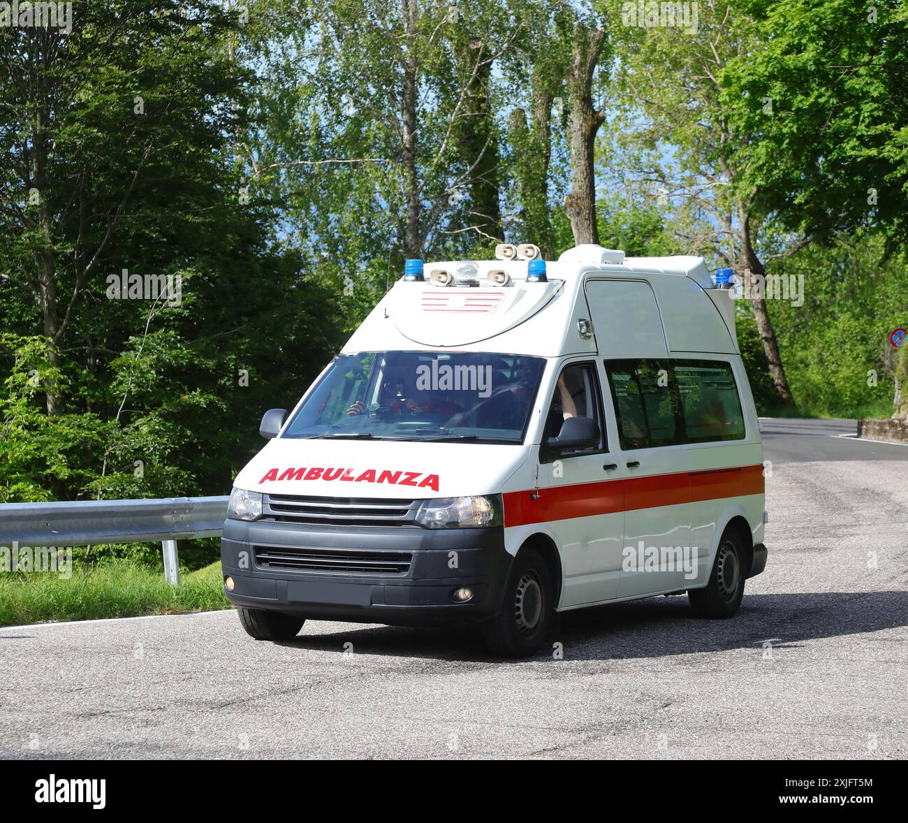 Treviso, TV, Italy - May 25, 2024: White Italian ambulance van with ...