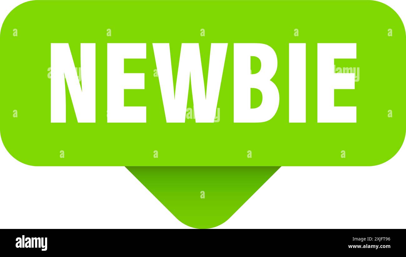 newbie sticker. newbie sign on transparent background. rectangular ...