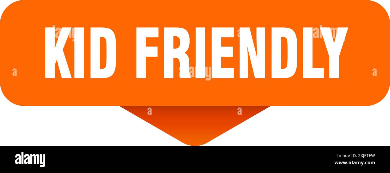 kid friendly sticker. kid friendly sign on transparent background ...