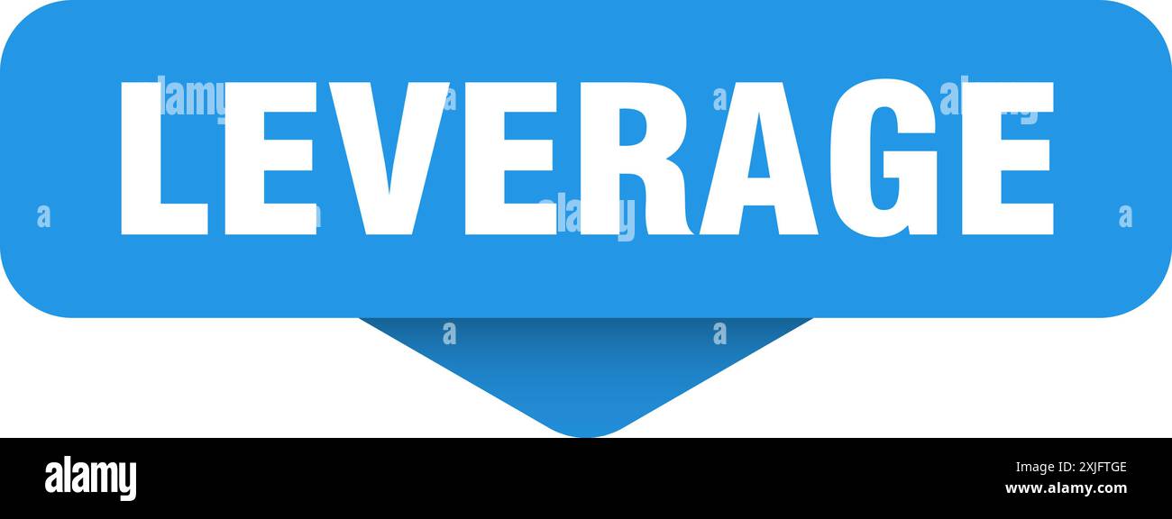 leverage sticker. leverage sign on transparent background. rectangular ...