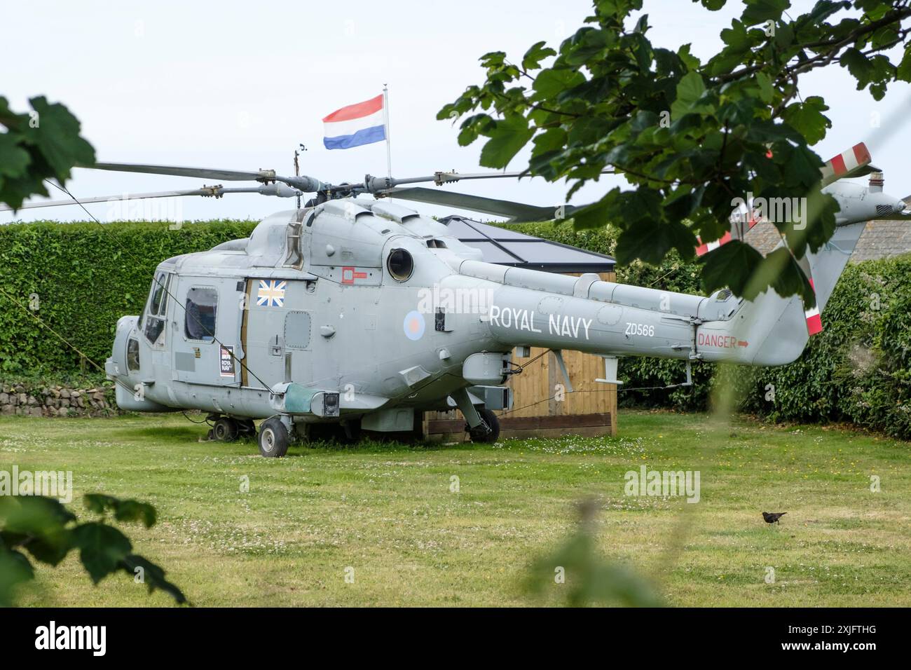 Haelarcher Helicopter Glamping pod in Lizard village cornwall UK Stock ...