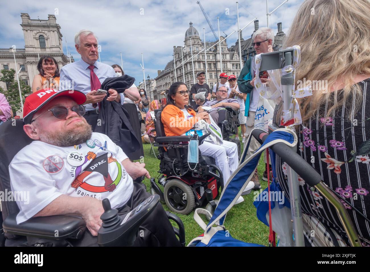London, UK. 18 July 2024. John McDonnell was among those at the rally ...