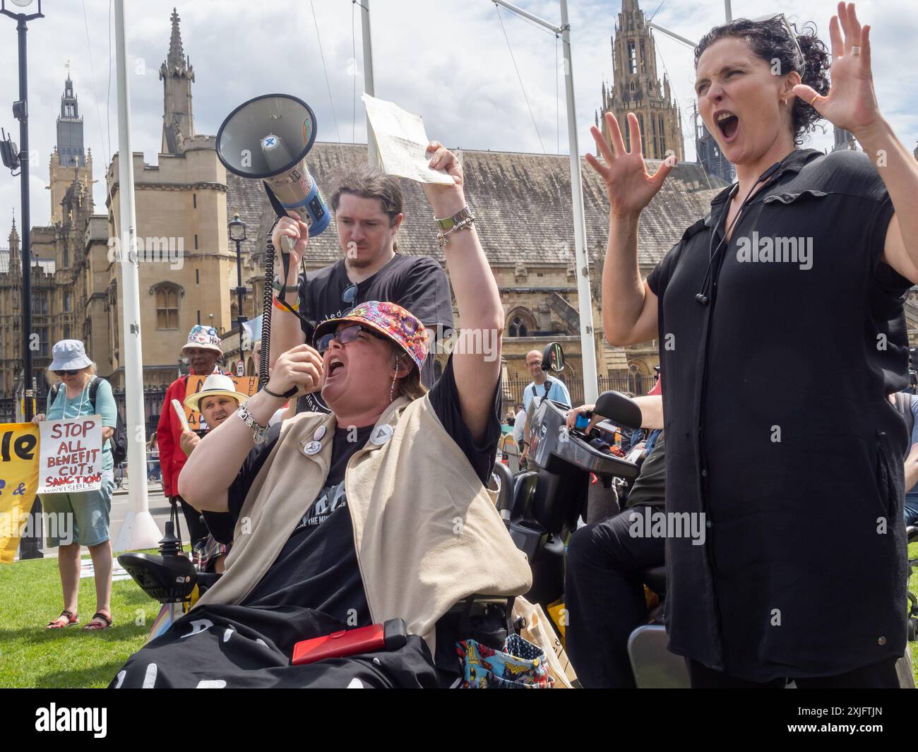 London, UK. 18 July 2024. Paula Peters finishes her speech. Disability ...