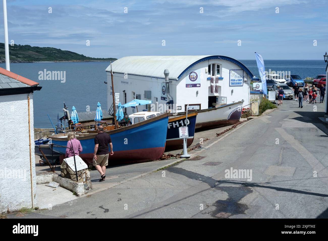 Around Coverack a fishing village with beach and harbour on the Lizard ...
