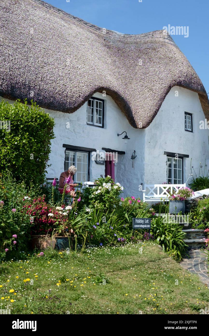 Around Coverack a fishing village with beach and harbour on the Lizard ...