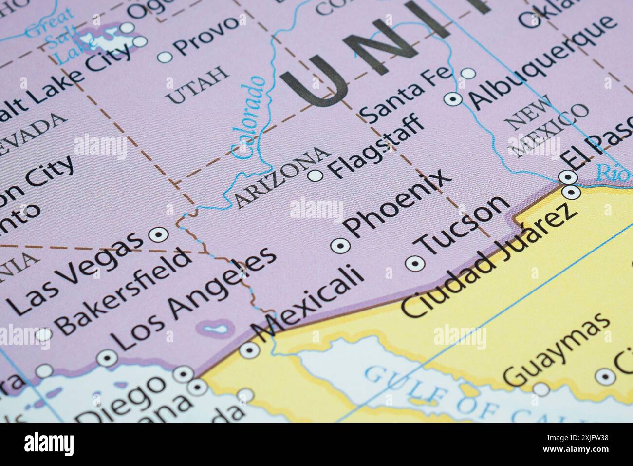 Macro photography of Arizona state of United States of america ...