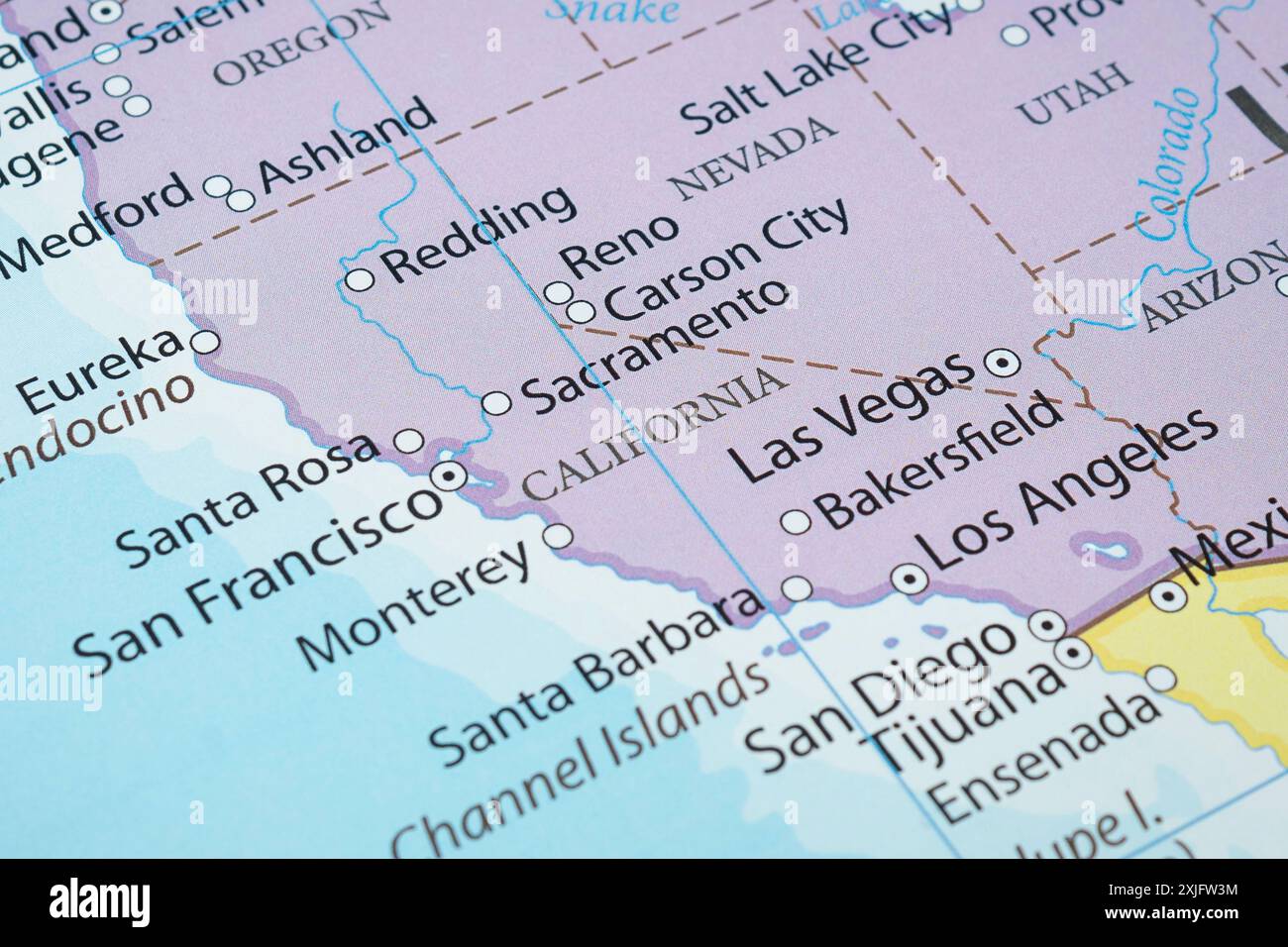 Macro photography of California state of United States of america ...