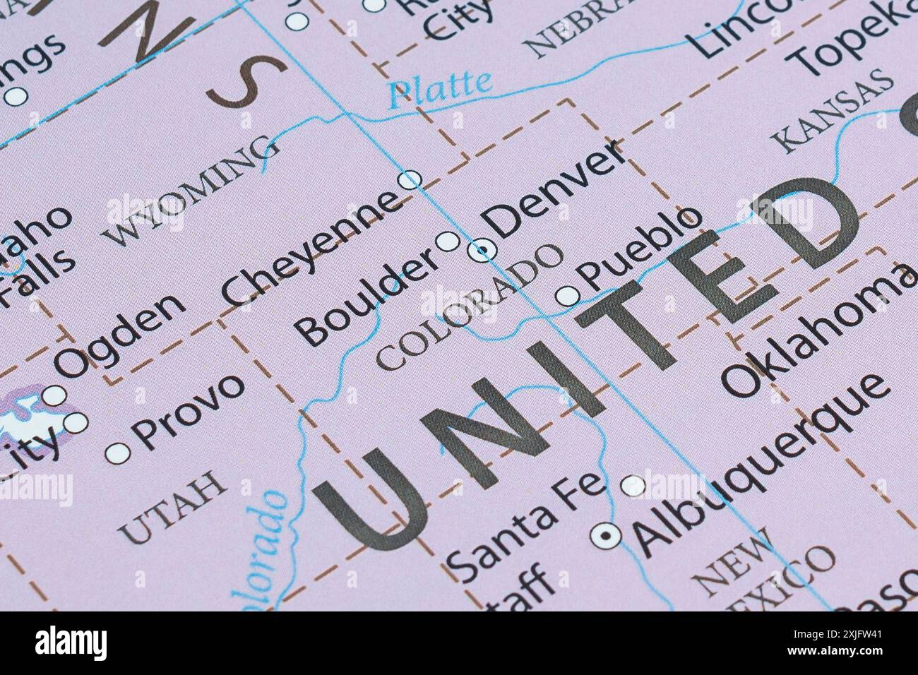 Macro photography of Colorado state of United States of america ...