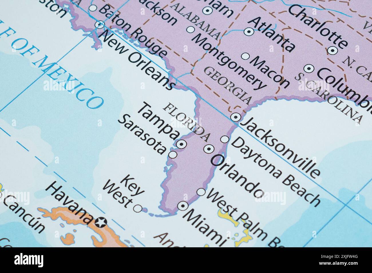 Macro photography of Florida state of United States of america ...