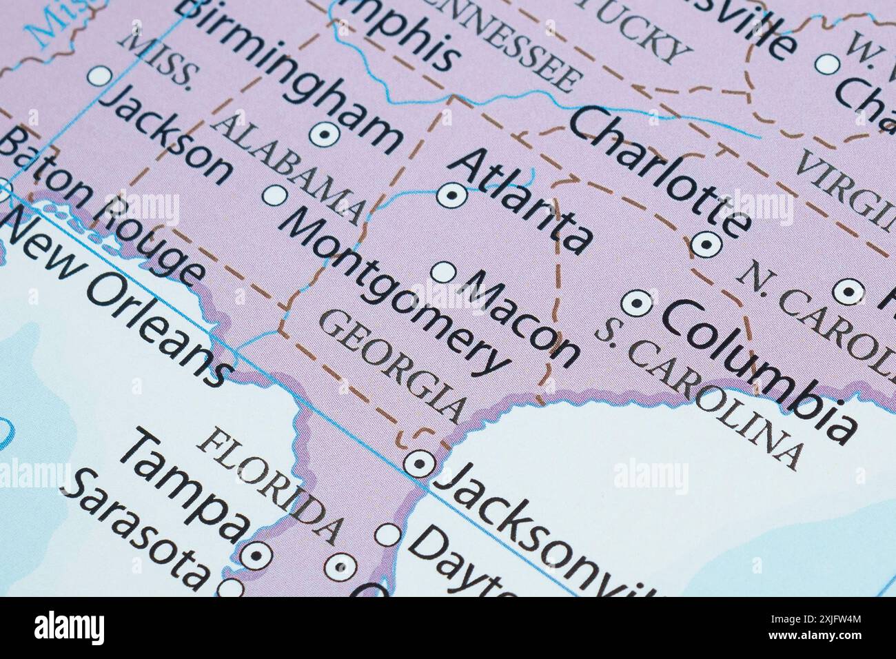 Macro photography of Georgia state of United States of america ...