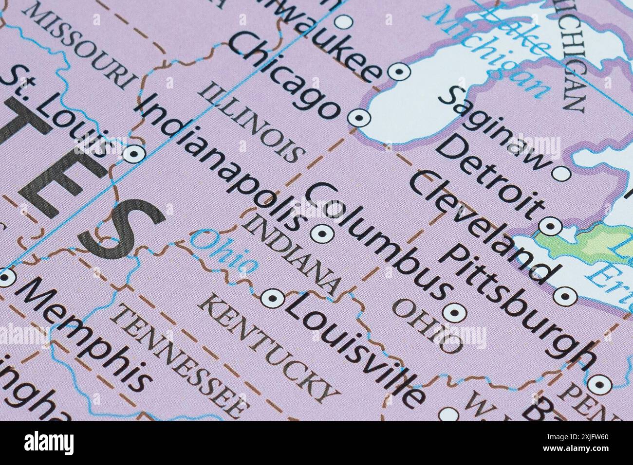 Macro photography of Indiana state of United States of america ...