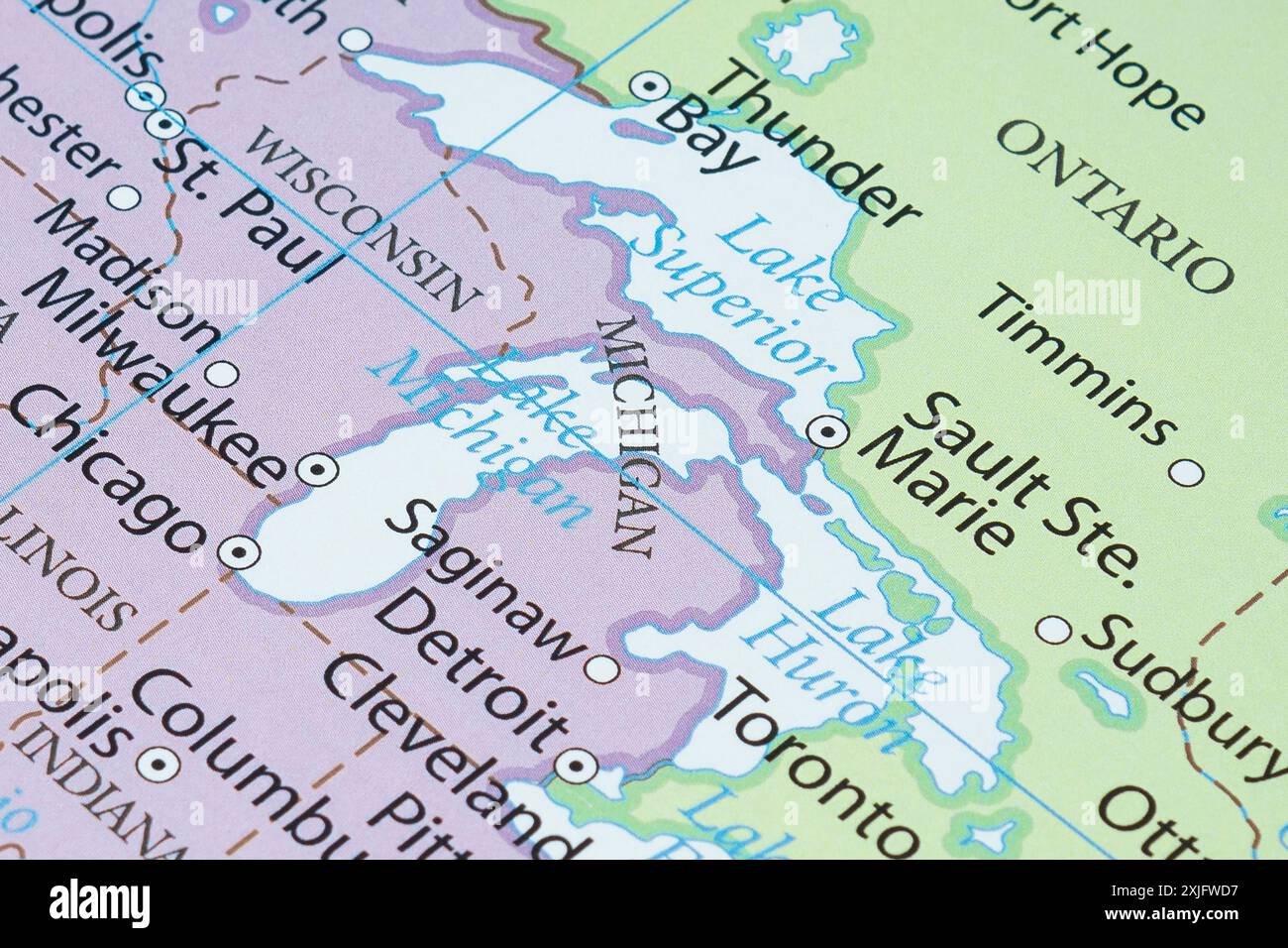 Macro photography of Michigan state of United States of america ...