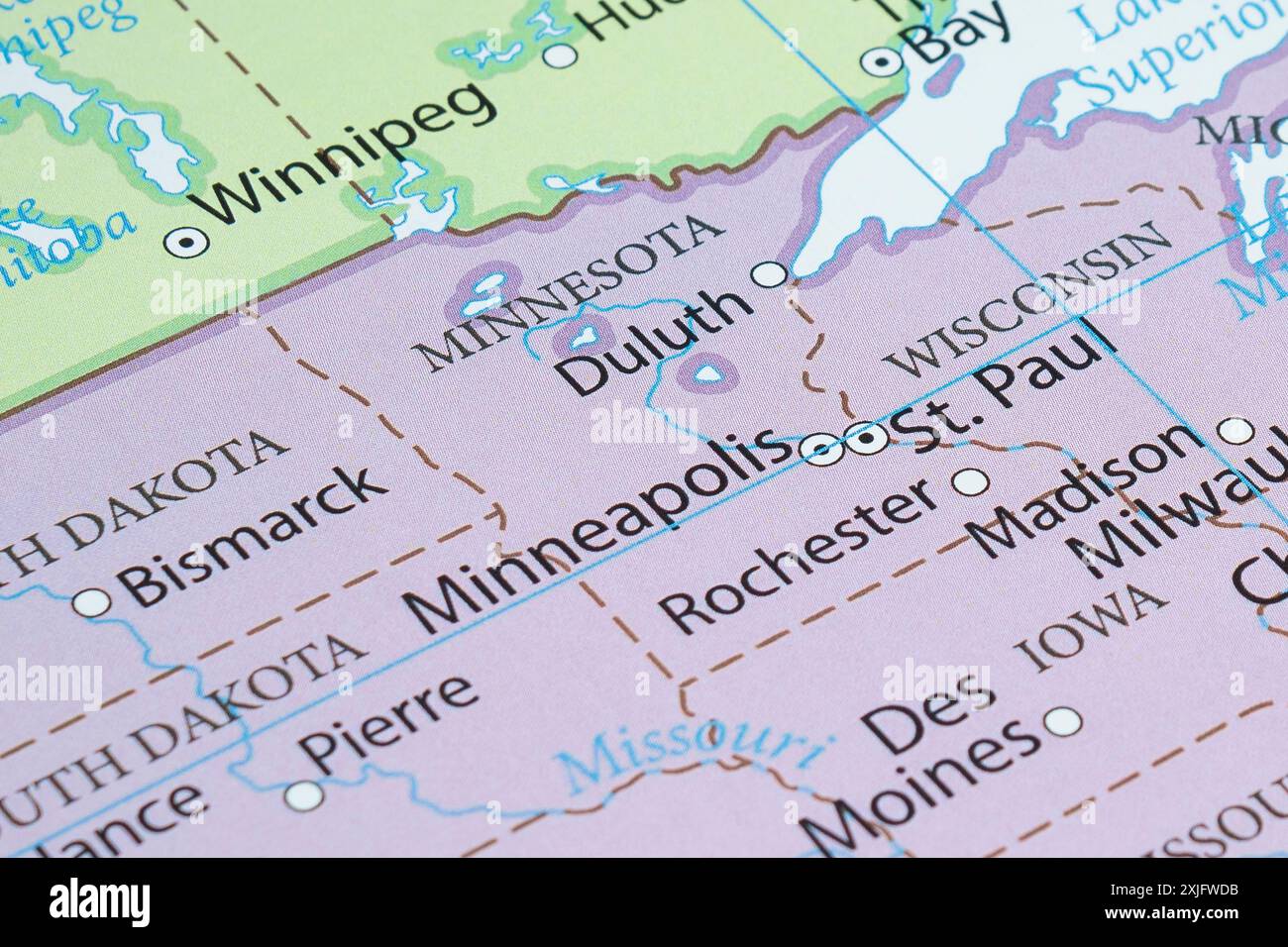 Macro photography of Minnesota state of United States of america ...