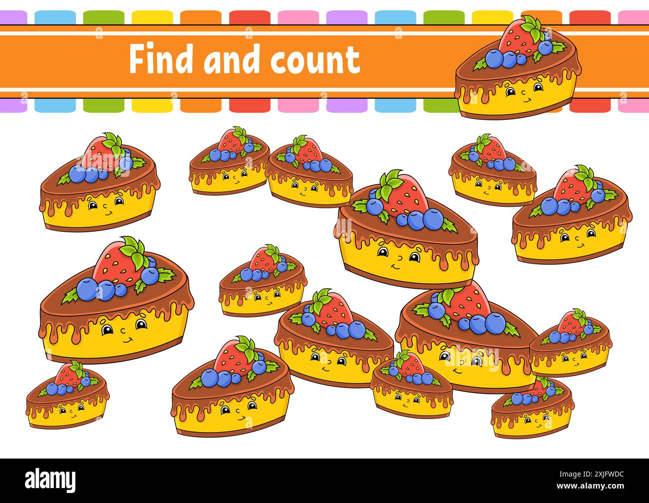 Find and count. Education developing worksheet. Activity page. Puzzle ...