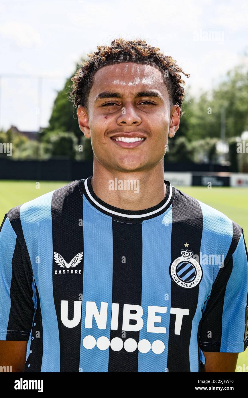 Club's Antonio Nusa poses for a team picture at the 2024-2025 season ...