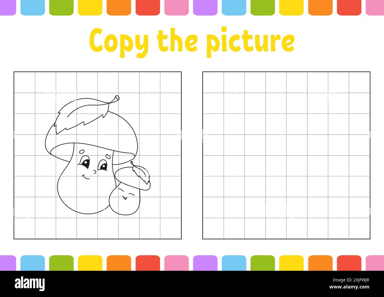 Copy the picture. Coloring book pages for kids. Education developing ...