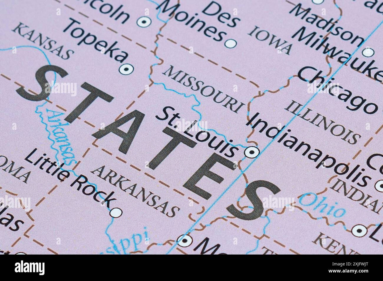 Macro photography of Missouri state of United States of america ...