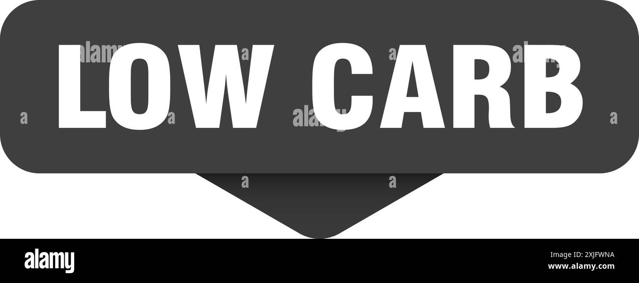 low carb sticker. low carb sign on transparent background. rectangular ...