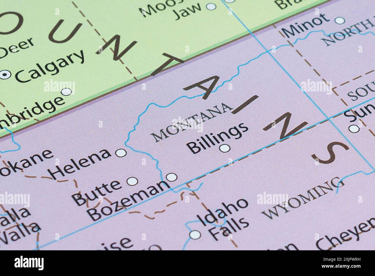 Macro photography of Montana state of United States of america ...