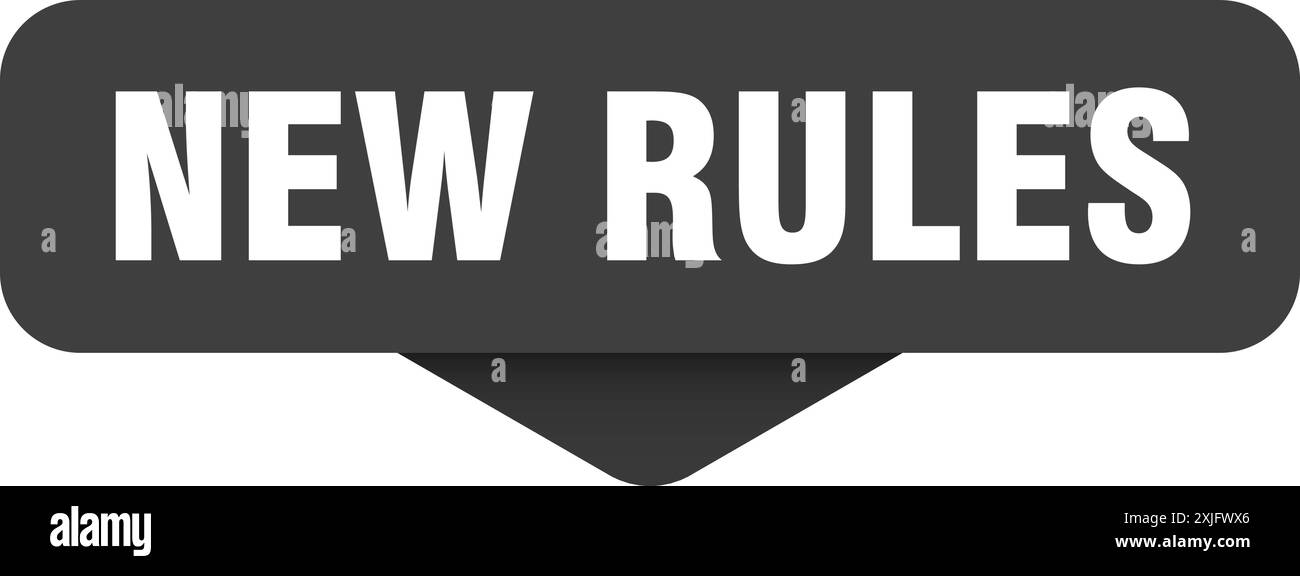 new rules sticker. new rules sign on transparent background ...