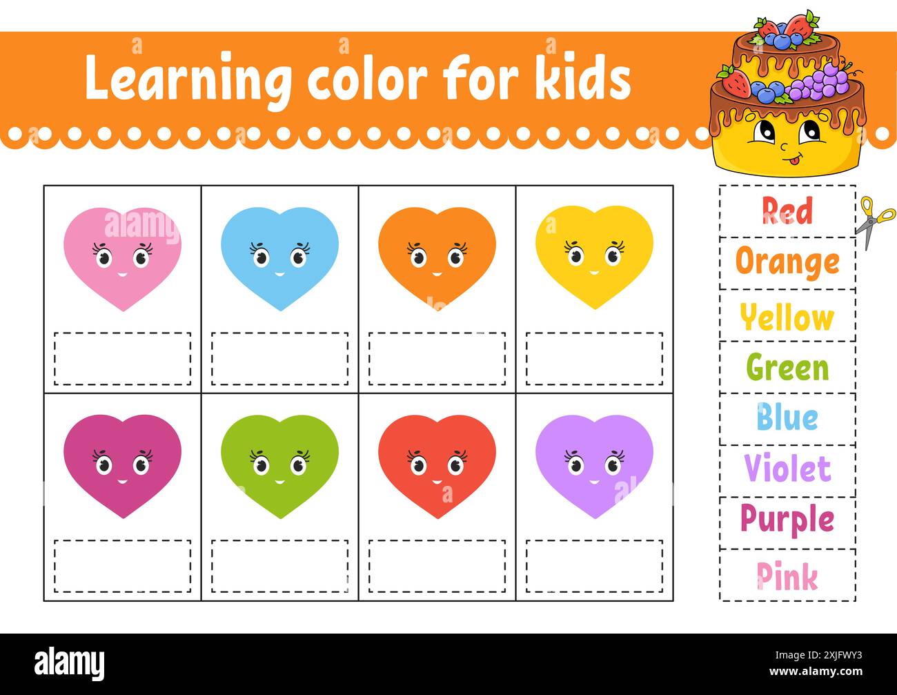 Learning color for kids. Education developing worksheet. Activity page ...