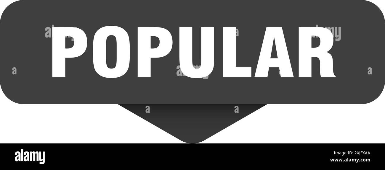 popular sticker. popular sign on transparent background. rectangular ...