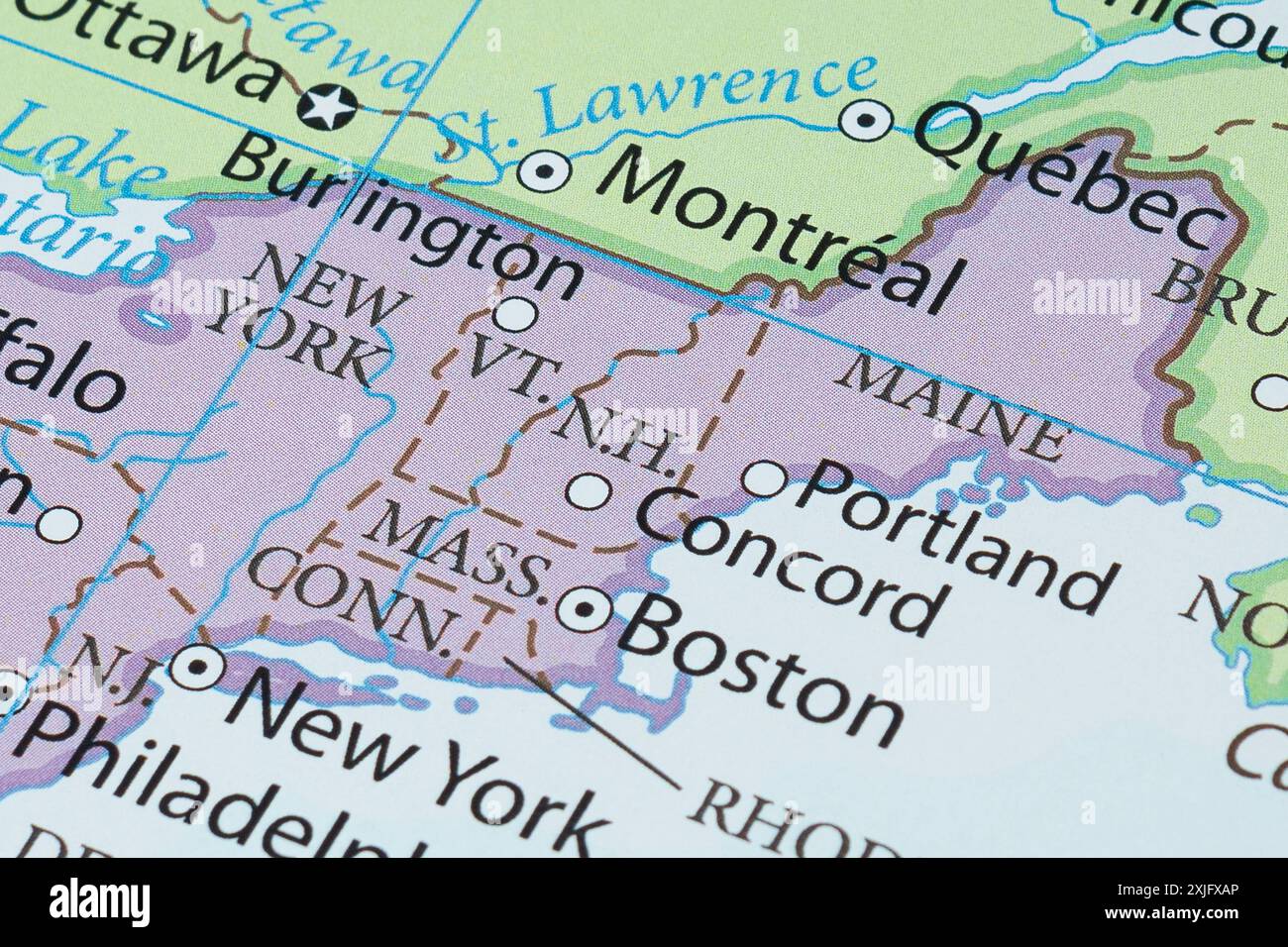 Macro photography of New Hampshire state of United States of america ...