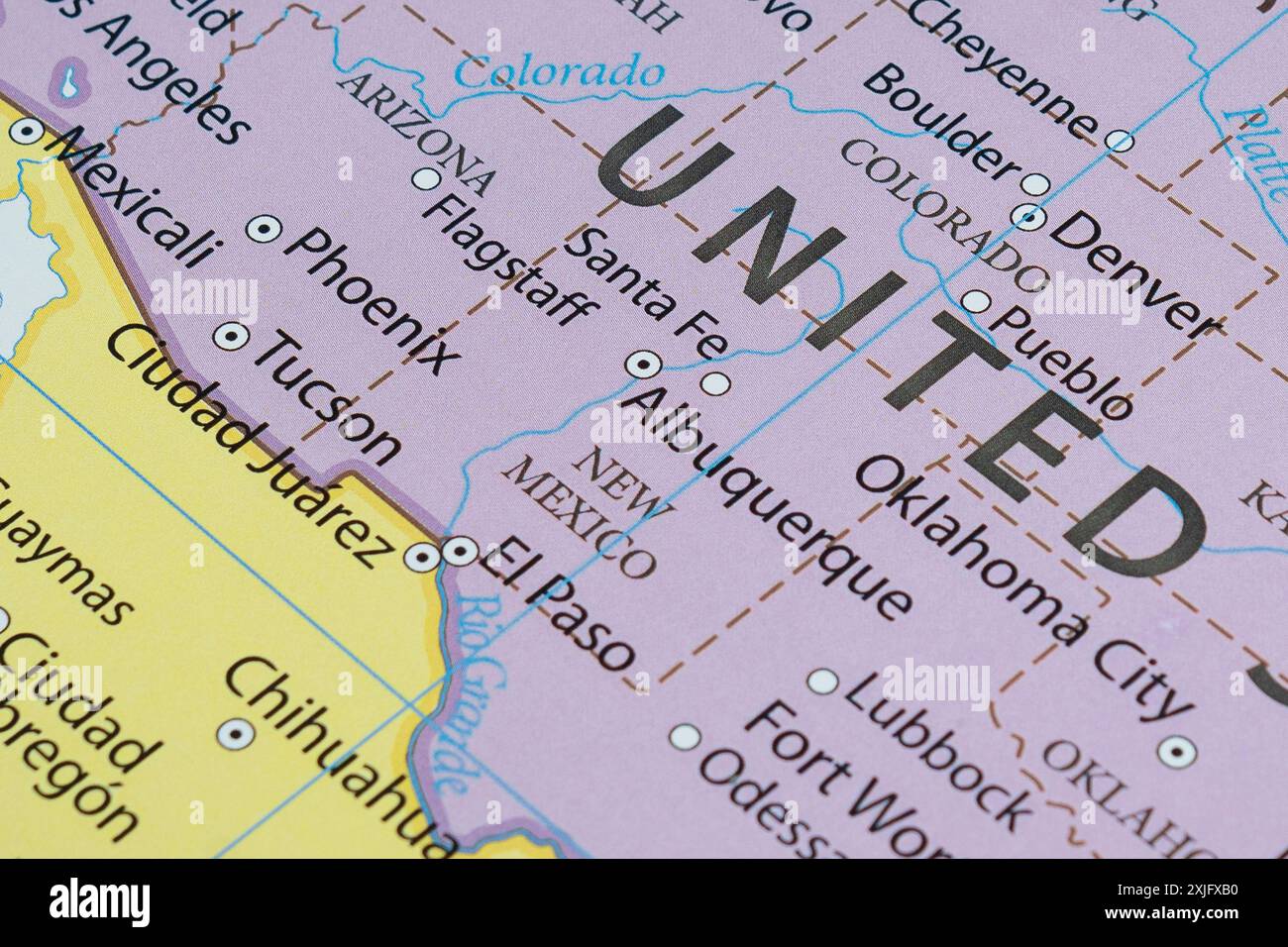 Macro photography of New Mexico state of United States of america ...