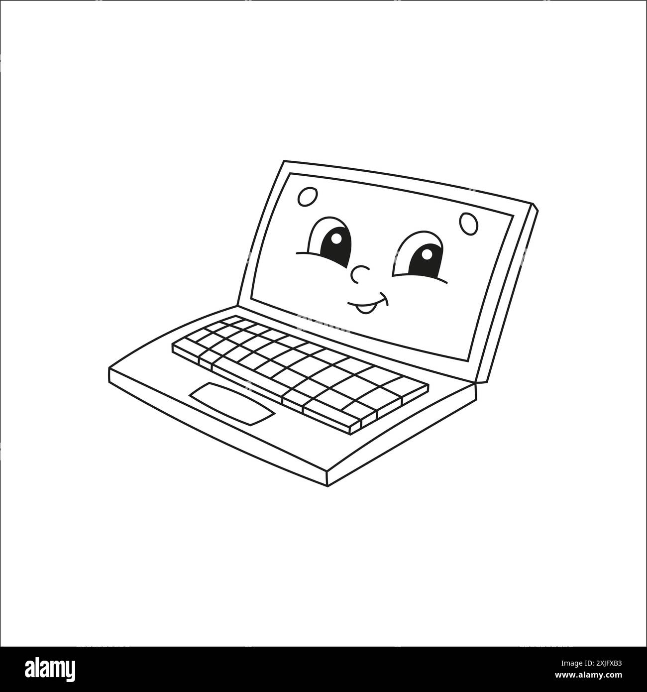 Coloring book page for kids. cartoon character. Black contour ...