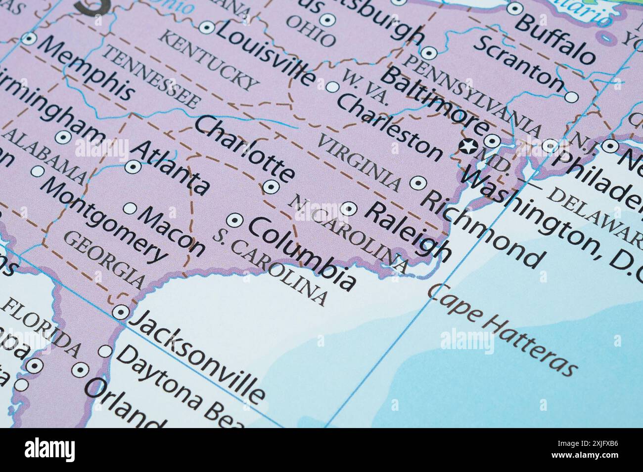 Macro photography of North Carolina state of United States of america ...