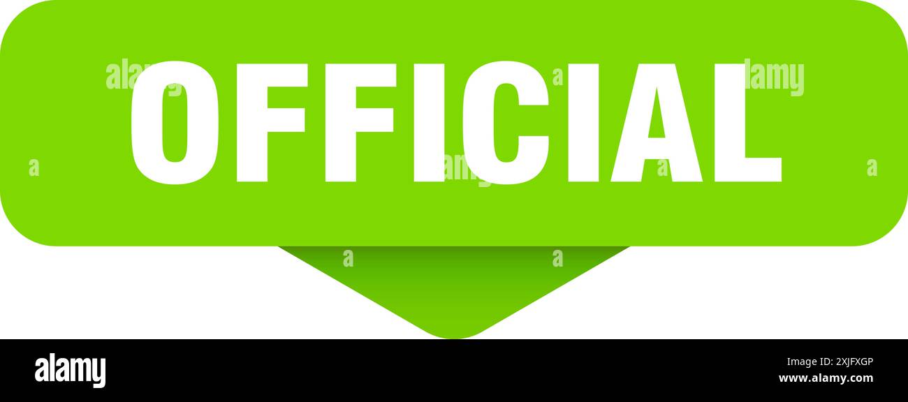 official sticker. official sign on transparent background. rectangular ...