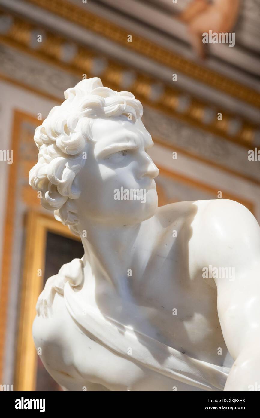 Rome, Italy - 28 December 2023: Galleria Borghese museum - David by ...