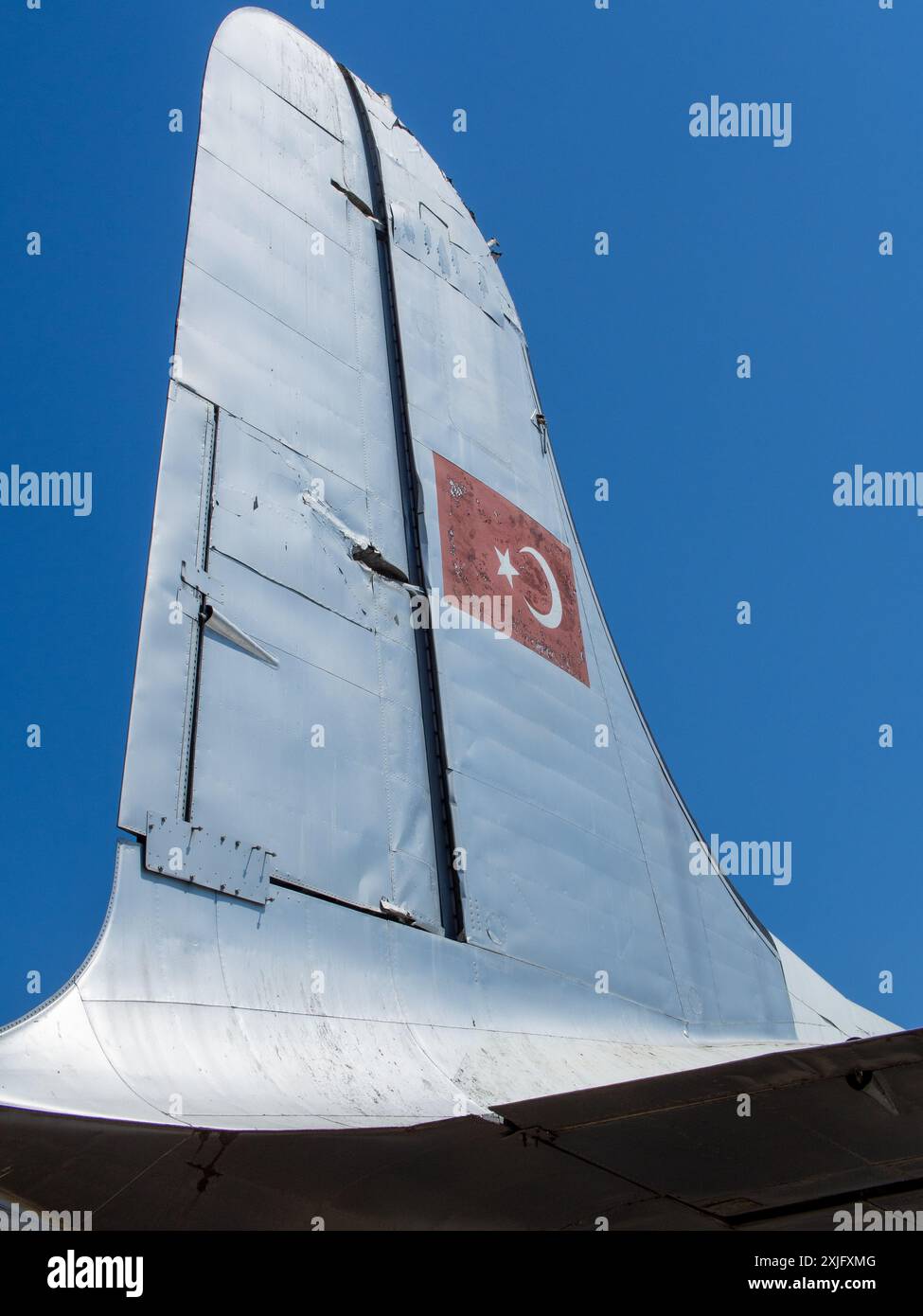 Turkish flag on the plane wing Stock Photo - Alamy