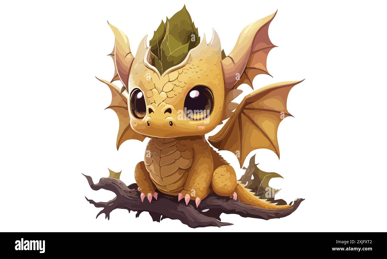 Baby Dragon Vector Illustration Stock Vector Image & Art - Alamy
