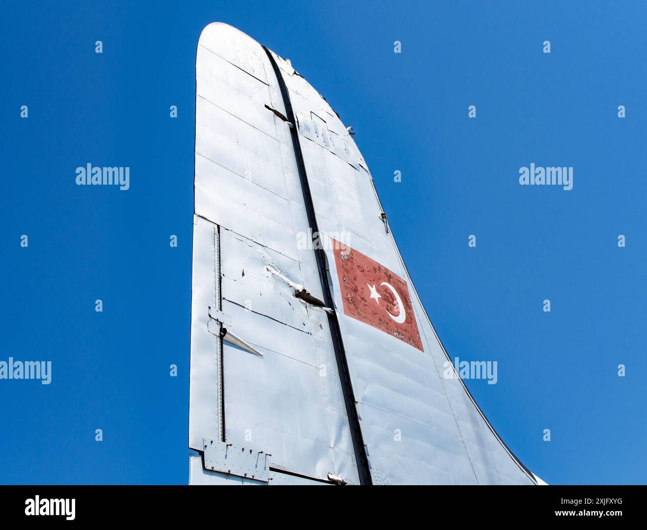 Turkish flag on the plane wing Stock Photo - Alamy