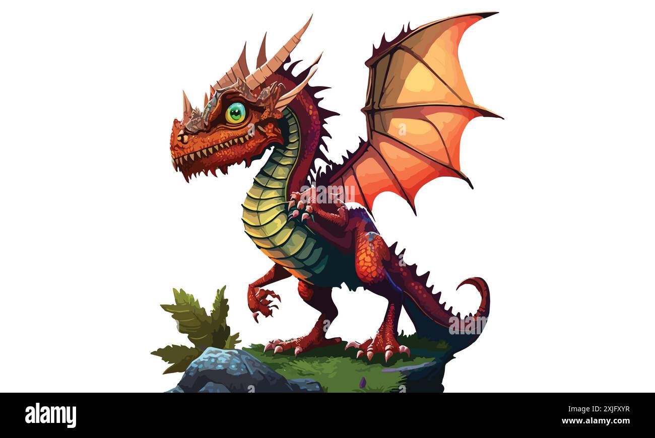 Dragon Full Body Cartoon Vector Illustration Stock Vector Image & Art ...