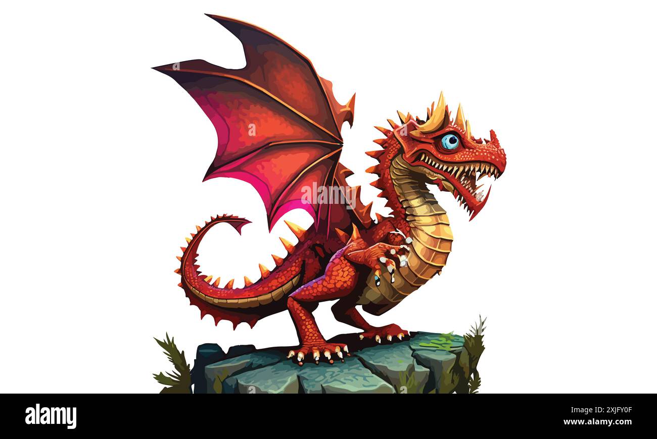 Dragon Full Body Cartoon Vector Illustration Stock Vector Image & Art ...