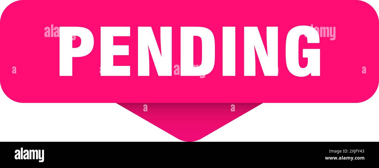pending sticker. pending sign on transparent background. rectangular ...