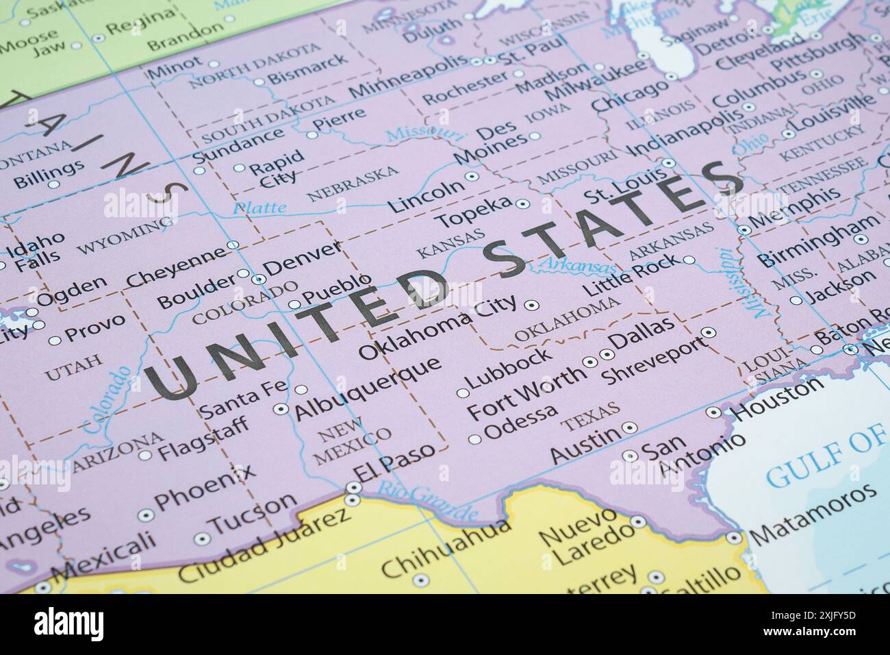 America political map hi-res stock photography and images - Alamy