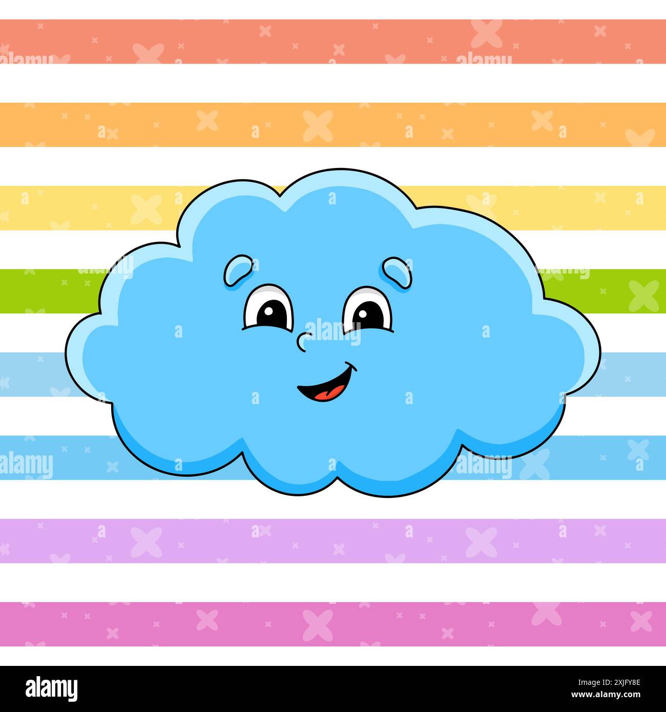 Colorful vector illustration. cartoon character. Isolated on abstract ...