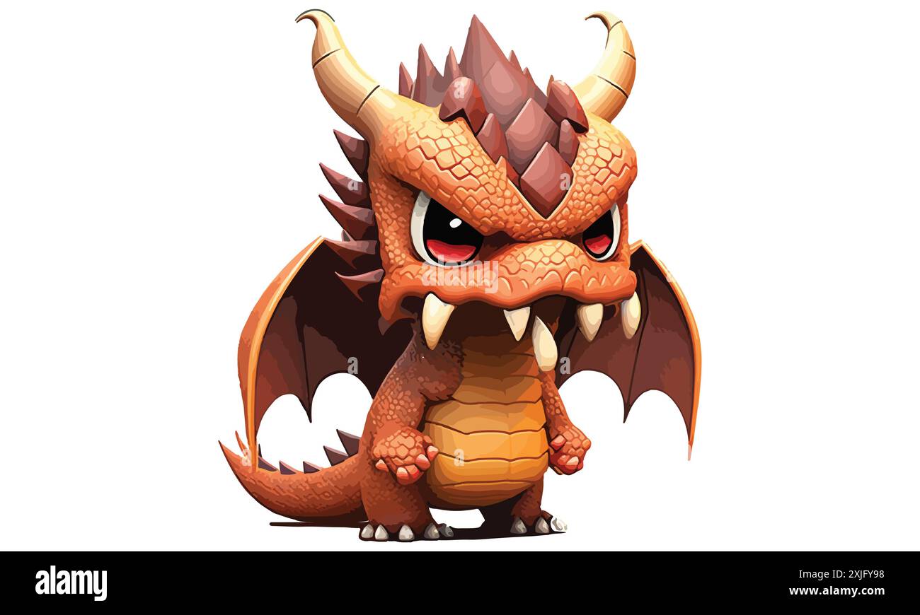 Angry Dragon Vector Illustration Stock Vector Image & Art - Alamy