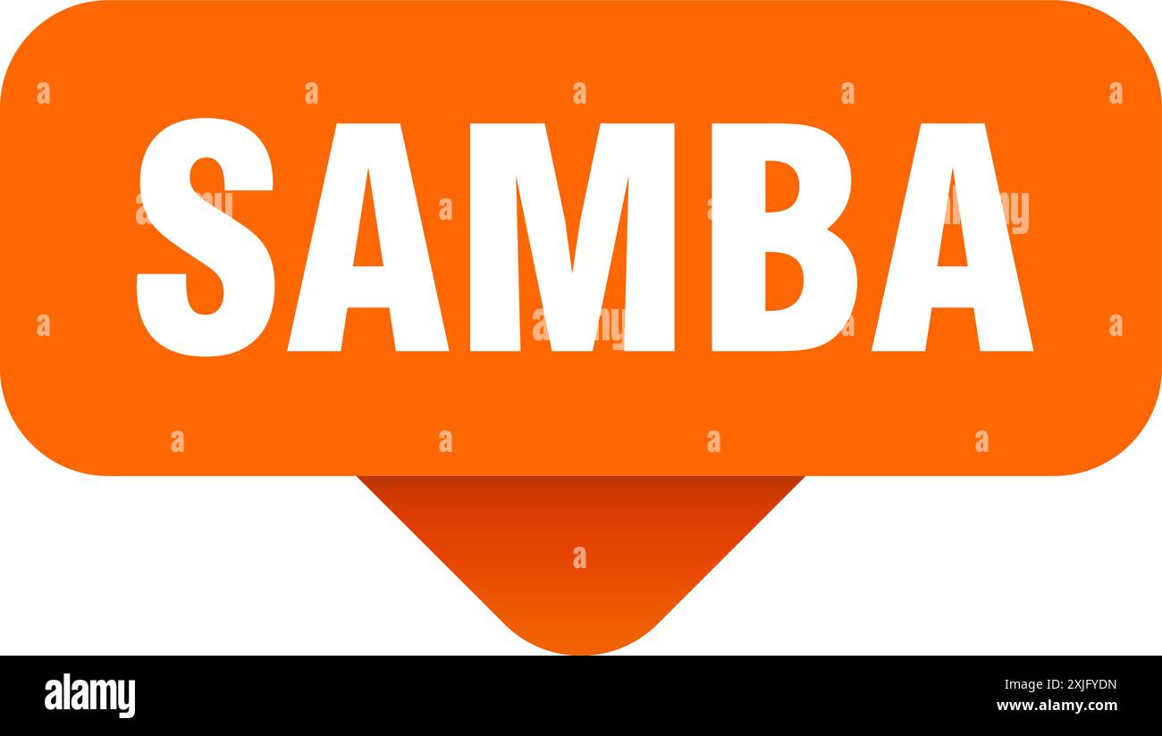 samba sticker. samba sign on transparent background. rectangular button ...