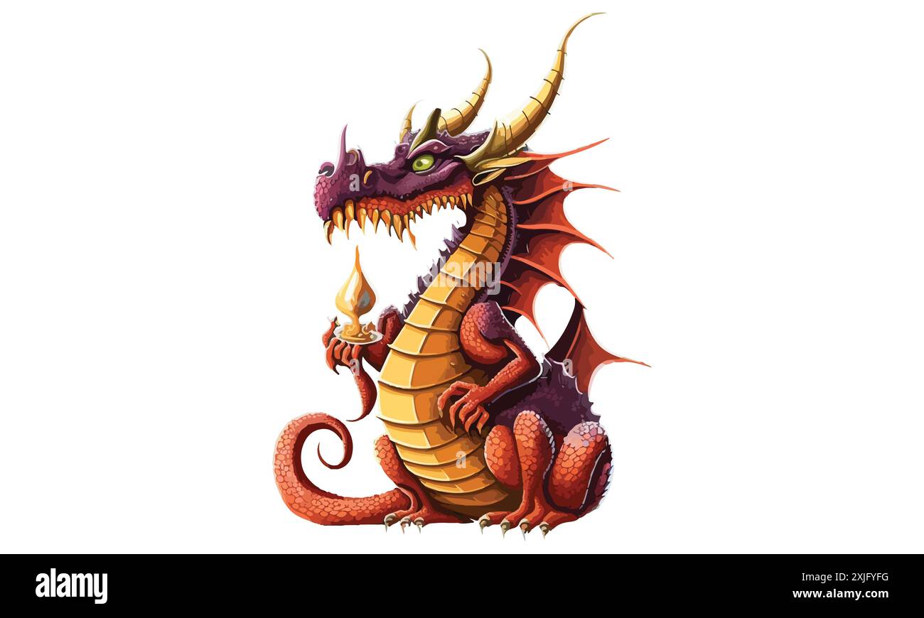 Dragon Full Body Cartoon Vector Illustration Stock Vector Image & Art ...