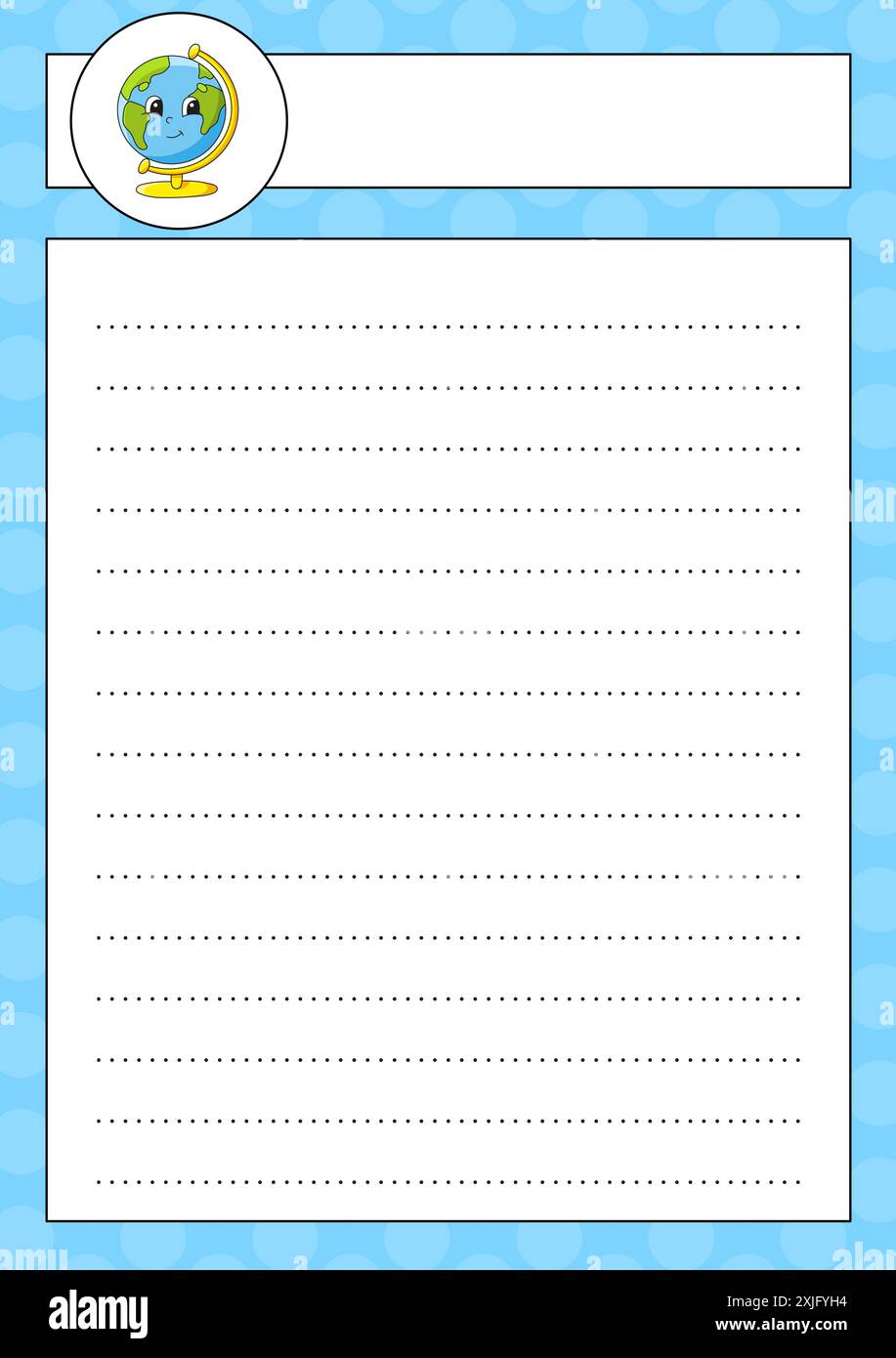 Lined sheet template. Handwriting paper. For diary, planner, checklist ...